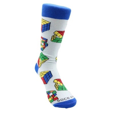 Fun Puzzle Cube Socks (men's Sizes Adult Large) From The Sock Panda : Target