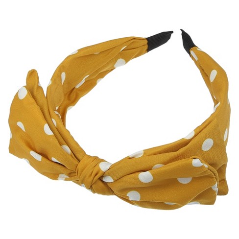 Unique Bargains Women's Polka Dots Wide Bow Headbands : Target