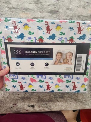 Cgk Linens Kids 4 Piece Microfiber Sheet Set In Multicolor Hearts, Size ...