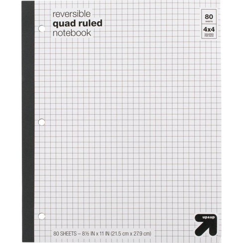 Reversible Quad Ruled Composition Notebook 8.5" X 11" 80 Sheets - Up&up ...