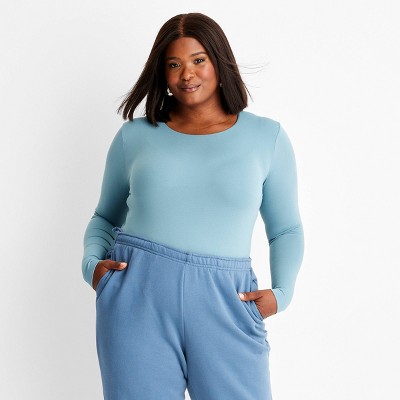 Women's Double-scoop Bodysuit - A New Day™ White 4x : Target