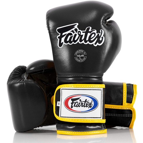 Fairtex Bgv9 Mexican Style Black Yellow Piping Muay Thai Boxing Glove ...