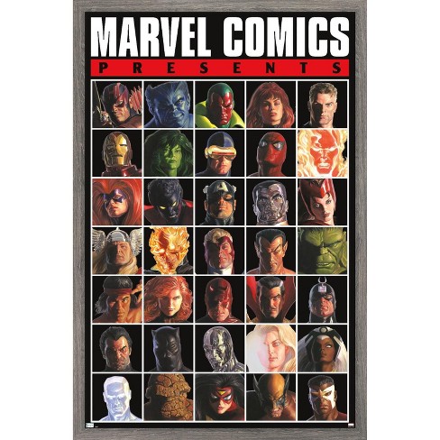 Trends International Marvel Comics Presents Grid Framed Wall Poster ...