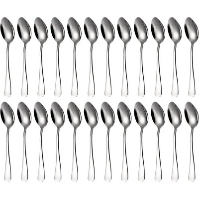 Dinner Spoons, 24 Pcs 7.3" Spoons, Food Grade Stainless Steel ...