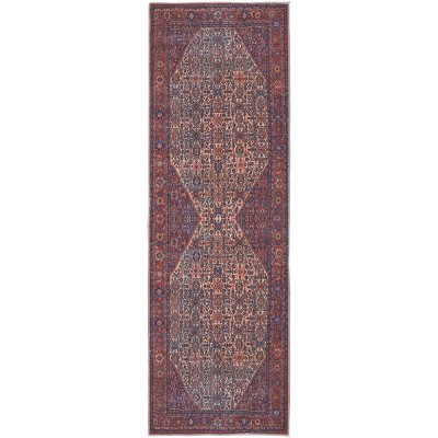 Rawlins Transitional Medallion Red/tan/blue Area Rug : Target