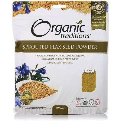 Organic Traditions Organic Sprouted Flax Seed Powder : Target