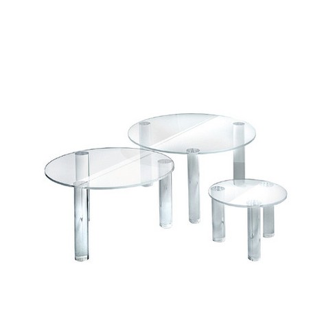 Azar Displays 3-piece Acrylic Small Round Riser Set : Target