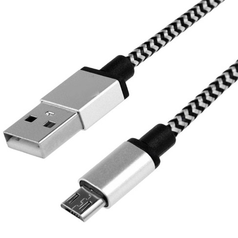 Sanoxy 1m / 3ft Micro Usb Fast Charger Data Sync Cable Cord (silver ...