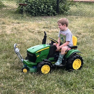 Peg Perego 12v John Deere Ground Force Tractor With Trailer Powered ...