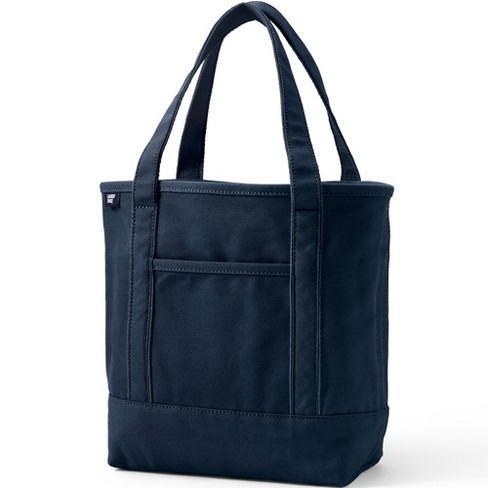 Lands' End Medium Solid Color 5 Pocket Open Top Canvas Tote Bag ...