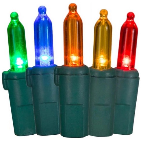 Ge Staybright 300 Led Miniature Lights Multi Color With Green Wire : Target