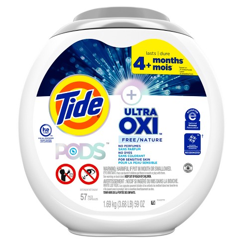 Tide Pods Oxi Laundry Detergent - Free & Gentle - 59oz/57ct : Target