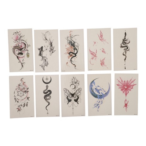 Unique Bargains Adult Realistic Refreshing Stylefake Tattoos Assorted ...