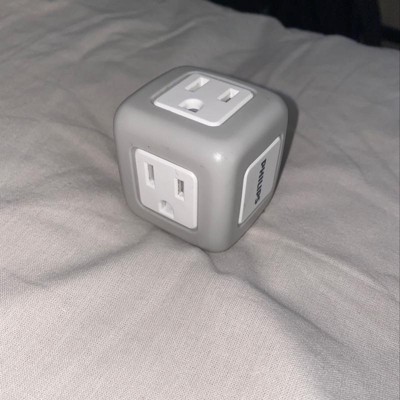Philips 3-outlet Grounded Cube Tap With Surge Protection - Gray : Target