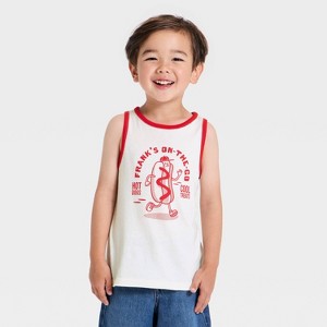 Toddler Boys' Hot Dog Tank Tops - Cat & Jack™ White/Red 3T : Target