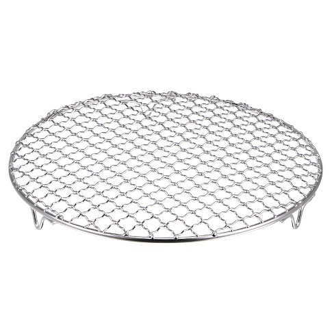 Unique Bargains Stainless Steel Round Cross Wire Barbecue Grill With ...