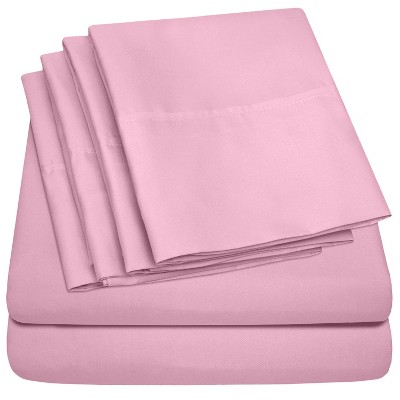 Blush Pink Twin Xl Bed Sheet Set - 100% Cotton Sateen Weave, Cooling ...