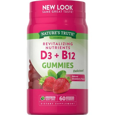 Nature's Truth Vitamin D3 And B12 Gummies - 60ct : Target