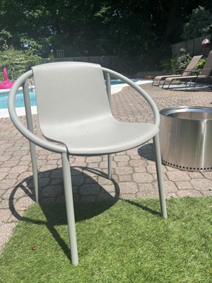 Ringo Chair Black - Umbra: Modern Armless Lounge, Powder-coated Steel ...