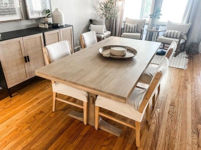 Pedestal Wood Dining Table - Natural - Hearth & Hand™ With Magnolia ...