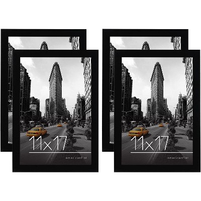 Americanflat 11x17 Picture Frame In Black Set Of 4- Legal Sized Paper ...