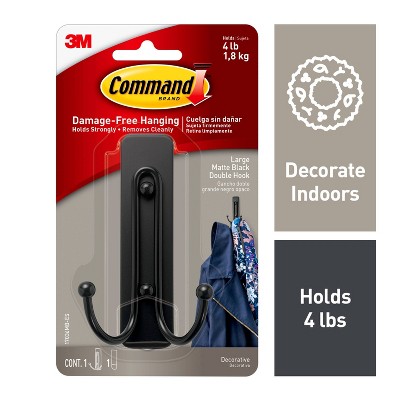 Command Medium Sized Decorative Hook Black : Target