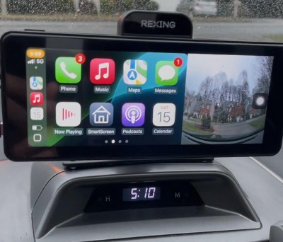 Rexing Wireless Apple Carplay And Android Auto Display With 4k Dash Cam ...