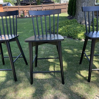 Windsor Counter Height Barstool Hardwood Black - Threshold™ : Target