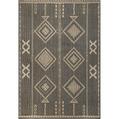 Nuloom Landry Aztec Indoor And Outdoor Area Rug, Gray, 5'x8' : Target