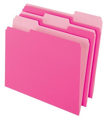 Pendaflex Two-tone File Folder, Letter Size, 1/3 Cut Tabs, Pink, Pack ...