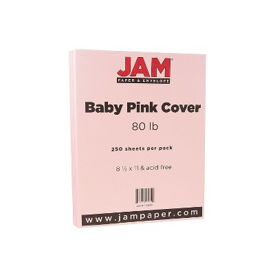 Jam Paper Basis 80lb Cardstock 8.5" X 11" 50pk - Baby Pink: Light Pink ...