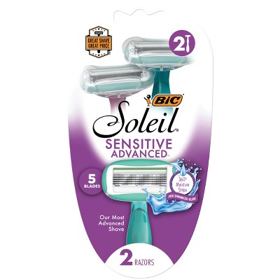 Bic Soleil Sensitive Advanced 5-blade Women's Disposable Razor - 2ct ...