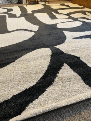 Abstract Inkblot Rug Black/white - Threshold™ : Target