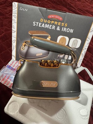 Salav Is-900 Retro Edition Duopress Steamer And Iron Emerald: Garment ...