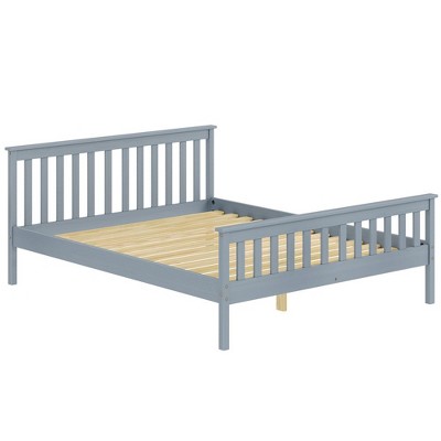 Dometour Pine Solid Wood Shaker Platform Bed Queen Grey : Target