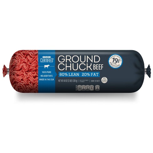 Our Certified 80/20 Ground Chuck Beef - 3lb : Target