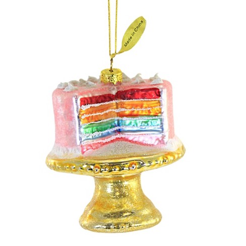 3.25 In Rainbow Cake Six Layers Pedestal Stand Tree Ornaments : Target
