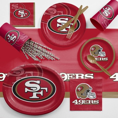 24ct San Francisco 49ers Football Paper Plates : Target