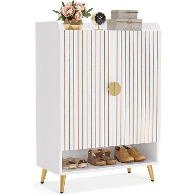 Tribesigns 7-tier Wooden Shoe Cabinet, White : Target