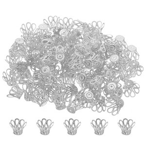 Unique Bargains Metal Intricate Hollow Loose Flower Spacer Bead Caps ...