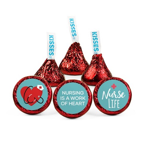 100 Pcs Nurse Appreciation Week Candy Hershey's Kisses Milk Chocolate ...