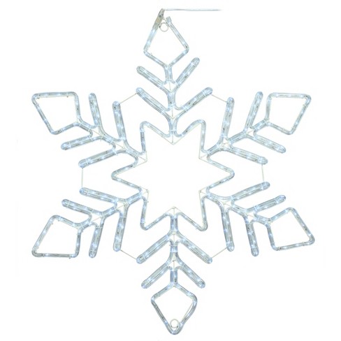 Vickerman 48" Pure White Led Star Twinkle Ropelight Snowflake : Target