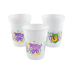 Fun Express Bulk 16 oz. Mardi Gras Jester's Cap & Confetti Disposable ...