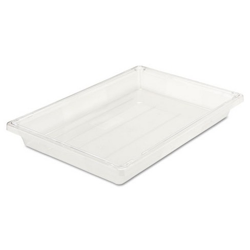 Rubbermaid Commercial Food/tote Boxes, 5 Gal, 26 X 18 X 3.5, Clear ...