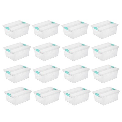 Sterilite Stack And Carry 2 Layer Handle Box, Stackable Plastic Small ...