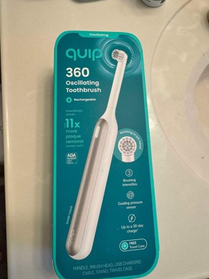 Quip 360 Oscillating Rechargeable Electric Toothbrush + Travel Case ...