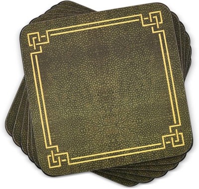 Pimpernel Shagreen Leather Coasters, Set Of 6, Cork Backed Board, Heat ...