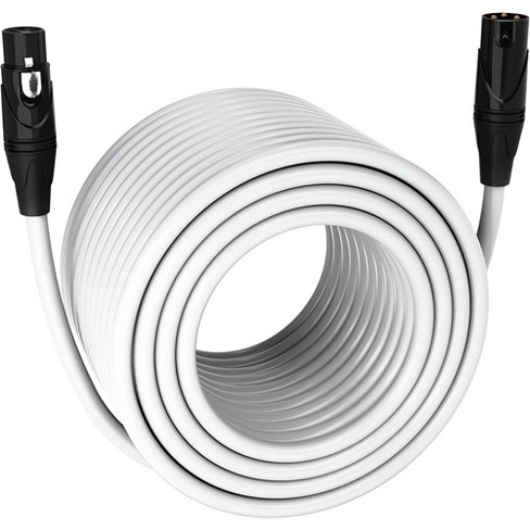 Lyxpro 300 Ft. Xlr Cable, Male-to-female, 3 Pin Mic Cable, White : Target
