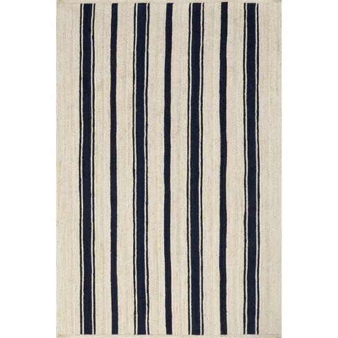 Lauren Liess X Rugs Usa - Calathea Striped Jute Indoor Area Rug, 4' X 6 ...