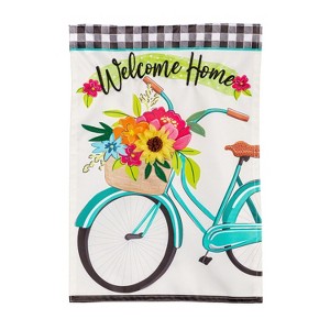 Evergreen Flag Welcome Home Bicycle Garden Flag, Hello Summer Garden ...
